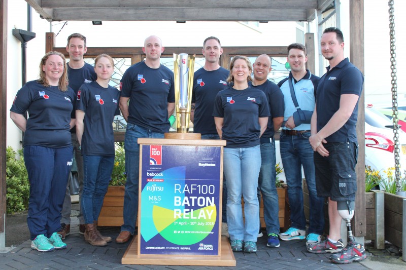 RAF Triathlon team of six conquer 106 miles with RAF100 baton - Cobseo