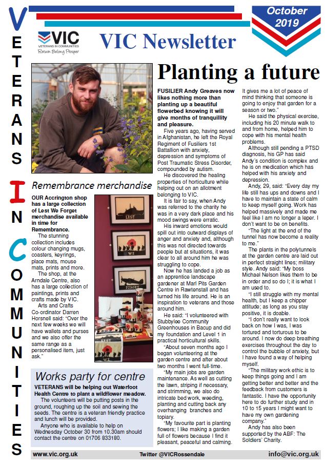 October Veterans in Communities newsletter now live - Cobseo