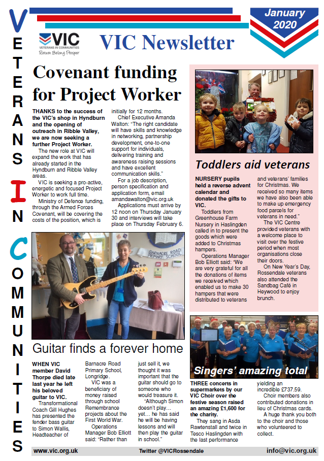 Veterans in Communities January newsletter now available - Cobseo