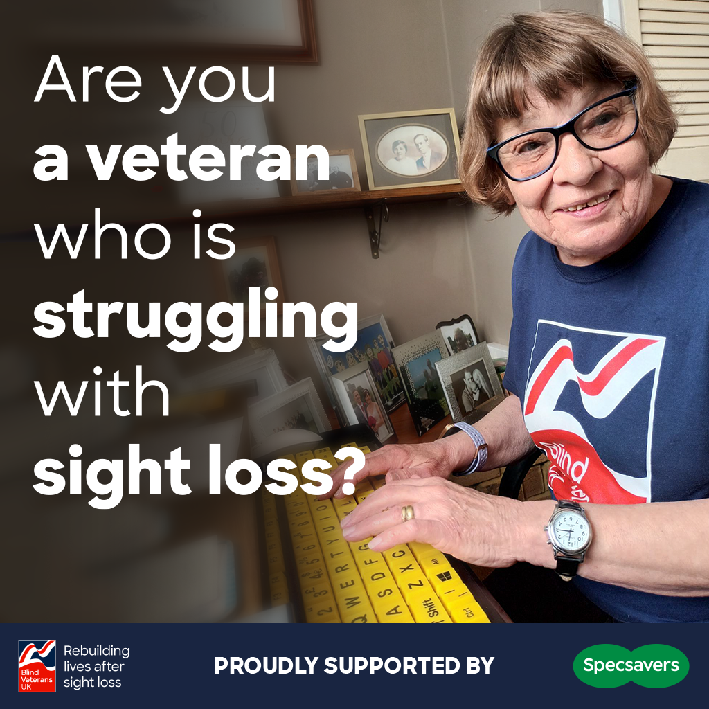Specsavers join forces with Blind Veterans UK to urge veterans to check ...