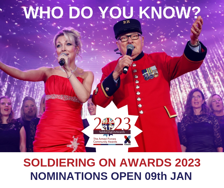 Soldiering On Awards 2023: Nominations open 9 January - Cobseo