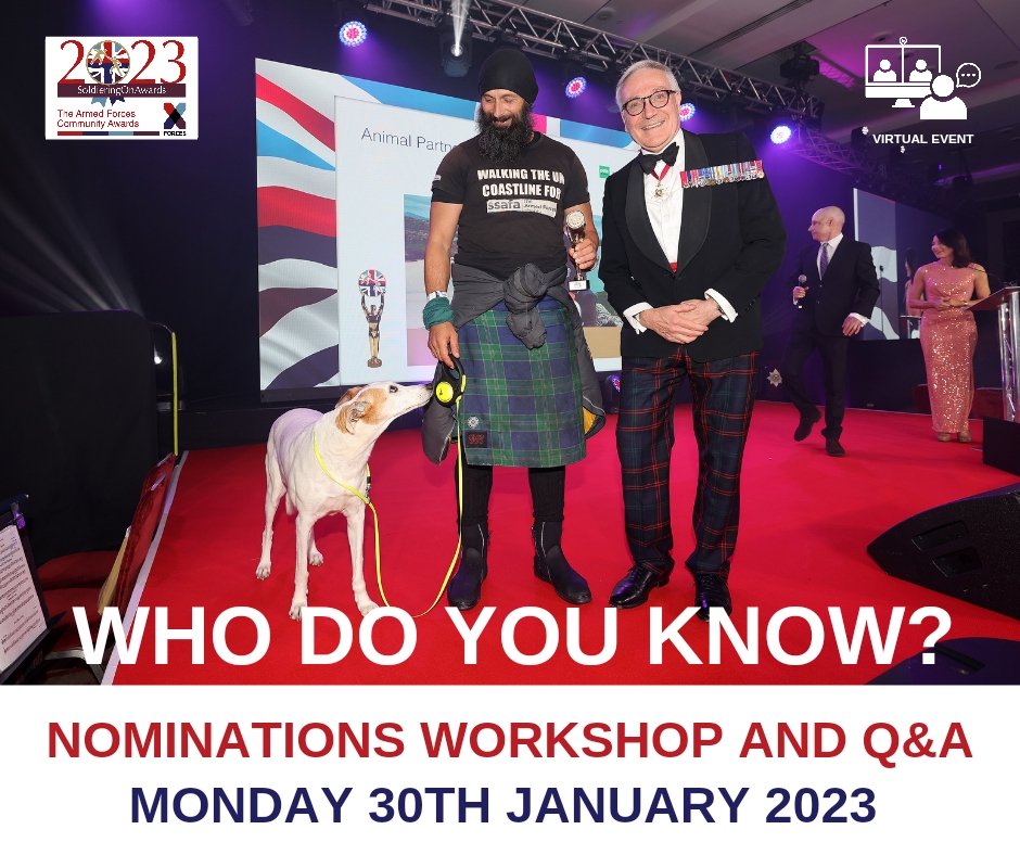 Soldiering On Awards 2023: Who Do You Know? - Cobseo
