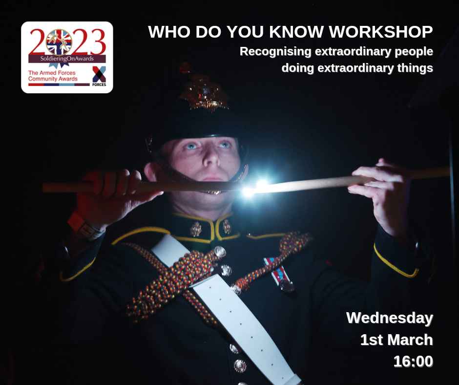 Soldiering On Awards 2023: Who Do You Know? - Cobseo