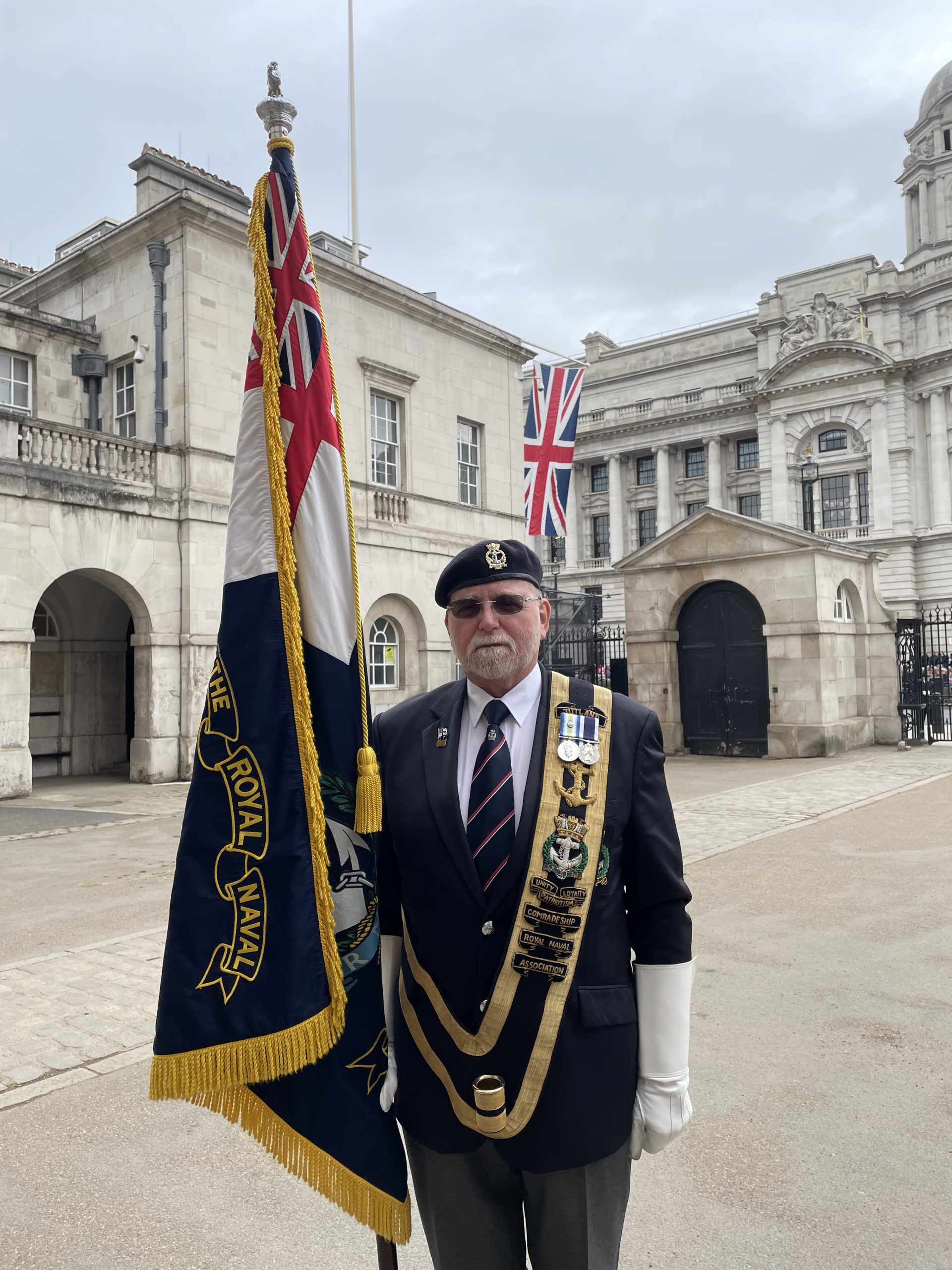 Royal Naval Association National Standard, amongst the first to salute ...