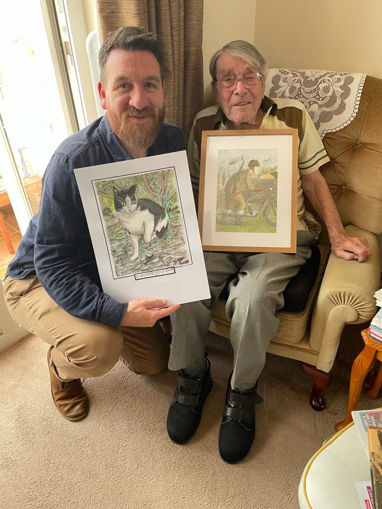 Artist and WWII Veteran Exchange Pictures - Cobseo