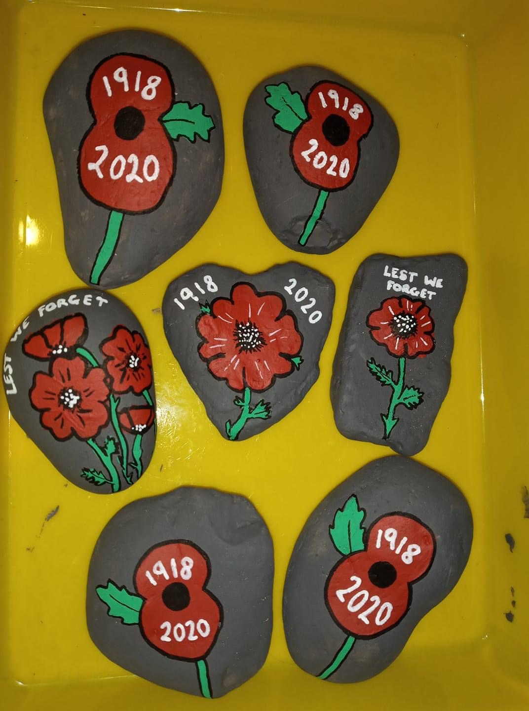Charity asks the public to paint a poppy pebble to mark Remembrance ...