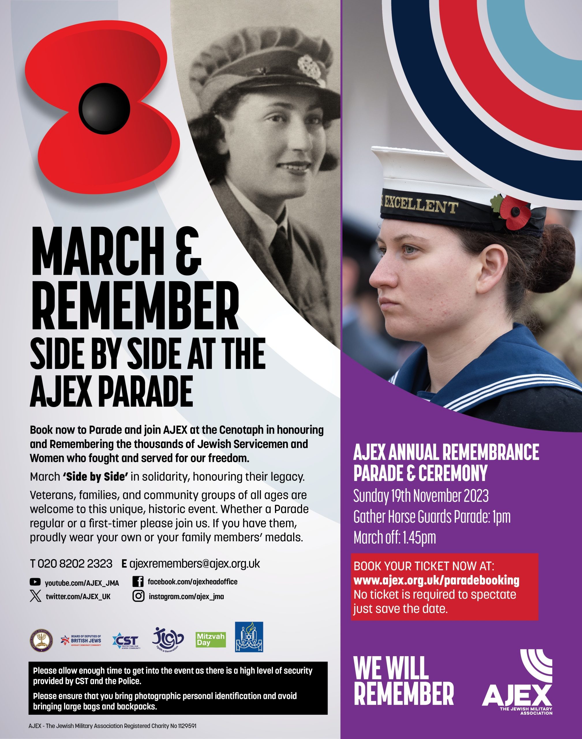 AJEX Annual Remembrance Parade & Ceremony 2023 - Cobseo