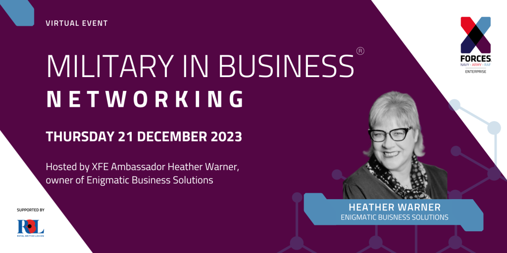 Military in Business® Virtual Networking Event with Heather Warner - Cobseo