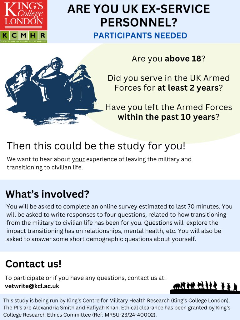Research into leaving the military and transitioning to civilian life ...