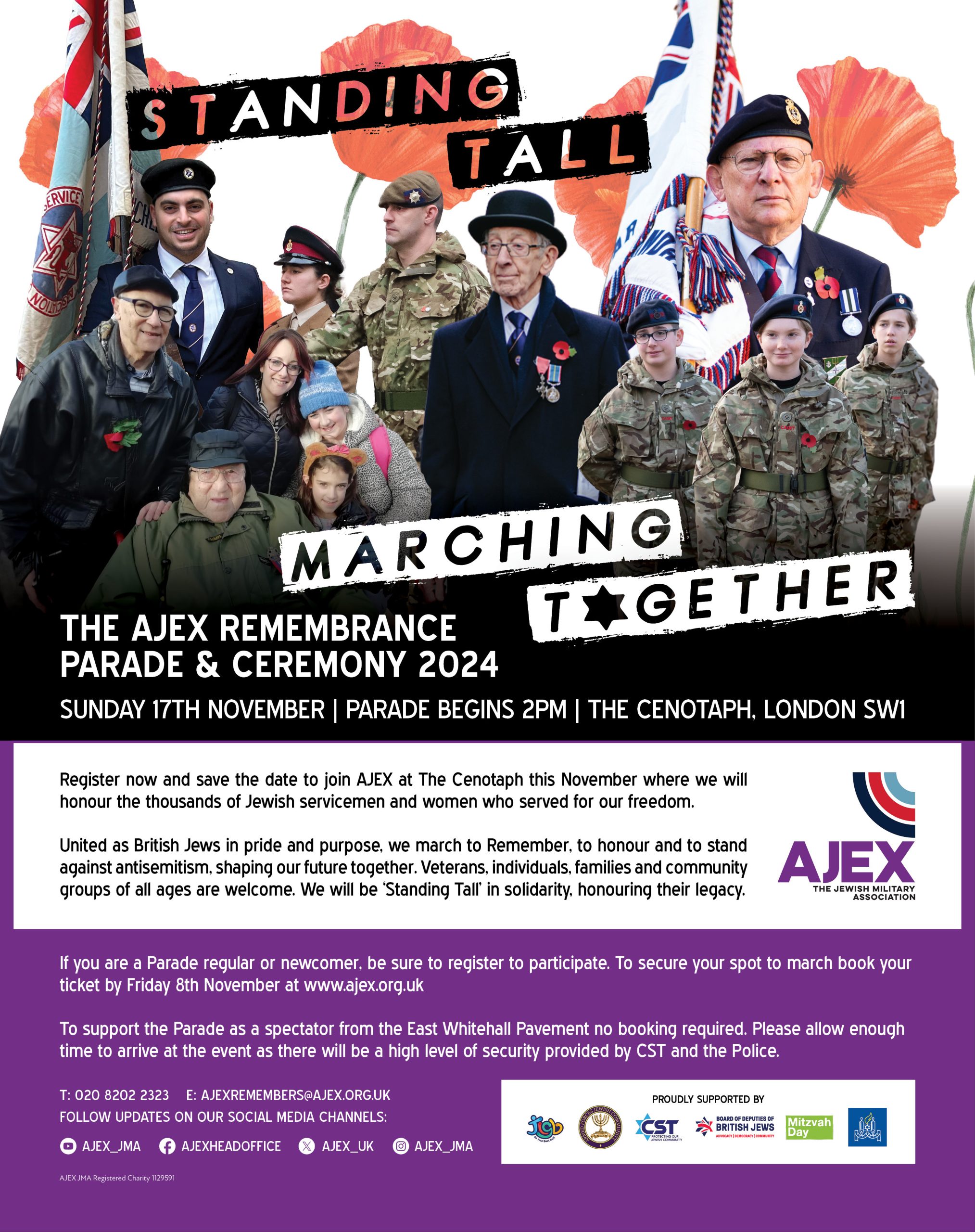 Marching Together - the AJEX Remembrance Parade and Ceremony 2024 - Cobseo
